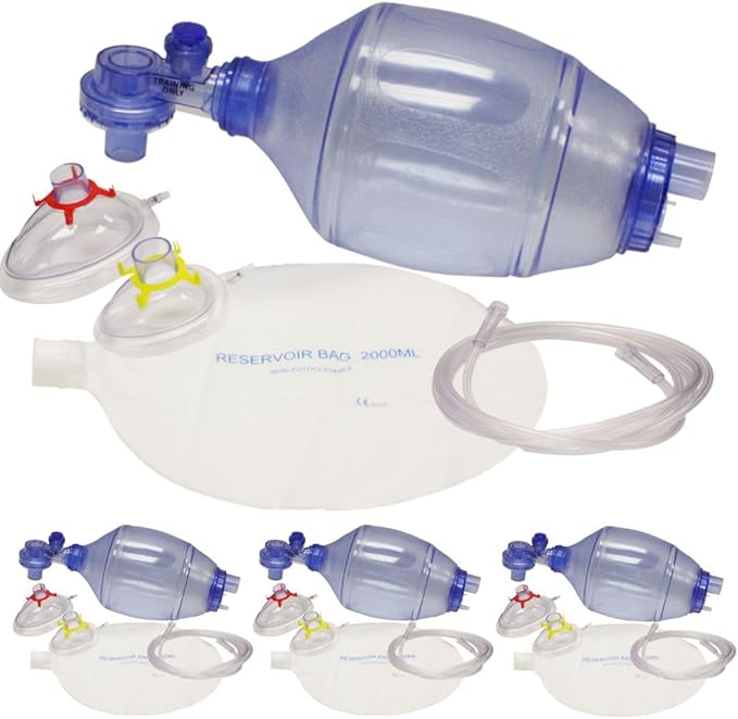 4-Pack of Bag Valve Masks, ADULT/CHILD - Rescue Mission CPR Indianapolis